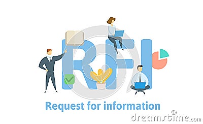 RFI, Request For Information. Concept With Keywords, Letters And Icons ...
