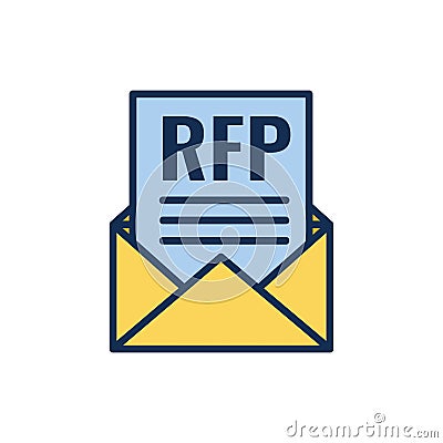 RFP Icon - Request For Proposal Concept Or Idea Cartoon Vector ...
