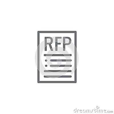 RFP Icon - Request For Proposal Concept Or Idea Cartoon Vector ...