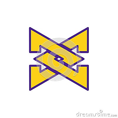 Initial DC Letter Yellow Logo Design Modern Template. Vector ...