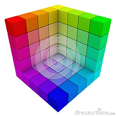 RGB & CMYK Color Cube. Royalty Free Stock Photo - Image: 27462015