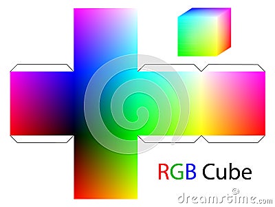 RGB Cube Vector Illustration | CartoonDealer.com #22482874