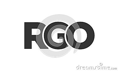 RGO Logo Design Template With Strong And Modern Bold Text. Initial ...
