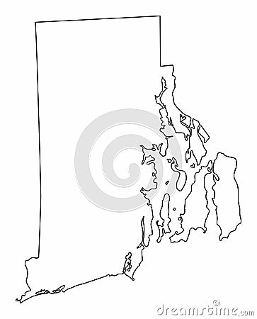 Rhode Island Outline Map Vector Illustration | CartoonDealer.com #284824906