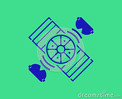 Goalball Pictogram Paralympics Games Paris 2024 Blue Logo Vector ...