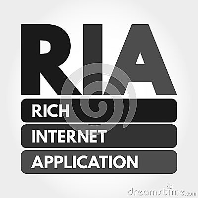 RIA - Rich Internet Application Acronym, Technology Concept Background ...