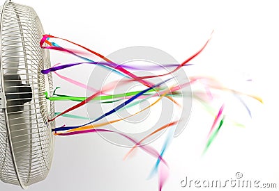 Ribbons On A Fan Royalty Free Stock Images - Image: 26434129