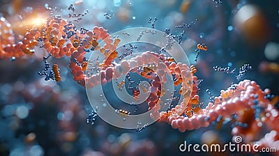 Ribosomes Translating Mrna Into A Polypeptide Chain With Trna And Amino ...