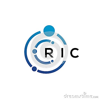 RIC Letter Technology Logo Design On White Background. RIC Creative ...