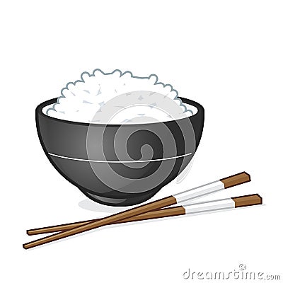 Rice Bowl Stock Vector - Image: 74369502