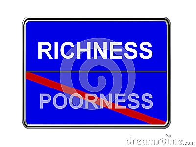 Richness And Poorness Sign Royalty-Free Stock Photo | CartoonDealer.com ...