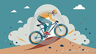 Riding Through A Cloud Of Dirt And Debris A Downhill Biker Leans Into A ...