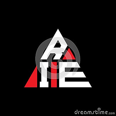 RIE Triangle Letter Logo Design With Triangle Shape. RIE Triangle Logo ...
