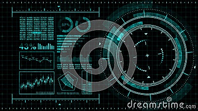 Futuristic Game Target. Aiming and Military. Aim of Sniper Weapon. Neon ...