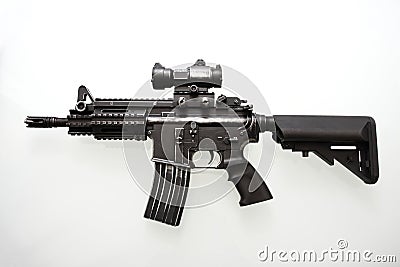 Rifle De Asalto Con El Gel Azul Imagen de archivo - Imagen de carabina ...