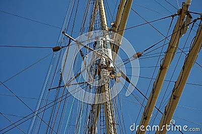 Rigging Of A Sailing Ship `Kruzenshtern` Stock Photo | CartoonDealer ...