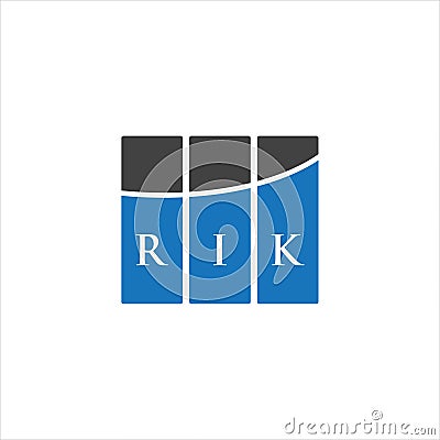 RIK Letter Logo Design On WHITE Background. RIK Creative Initials ...