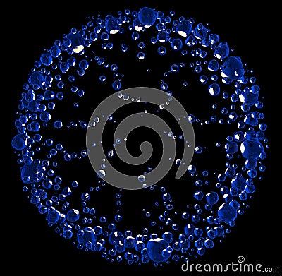 Ring Of Air Bubbles Deep Underwater. Royalty-Free Stock Photography ...