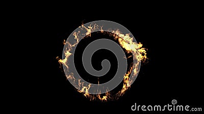 The Ring of Fire that Lights Up Stock Footage - Video of black, ring ...
