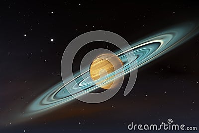 The Ringed Exoplanet Or Extrasolar Planet In Deep Space Stock ...