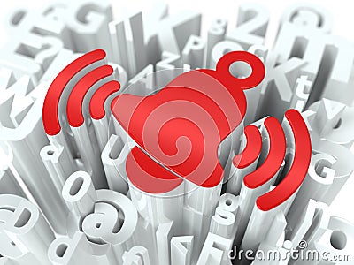 Ringing Bell On Alphabet Background. Stock Photo | CartoonDealer.com ...