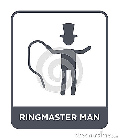 Ringmaster Man Icon In Trendy Design Style. Ringmaster Man Icon ...