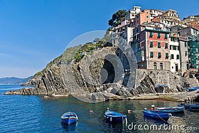 Riomaggiore, Liguria, Italy Stock Photo - Image: 21511940