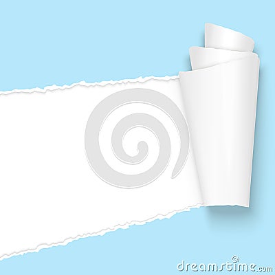 Ripped Open Paper Light Blue Stock Vector - Image: 43860780