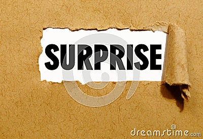 Ripped Or Torn Paper Revealing Surprise On White Stock Image ...