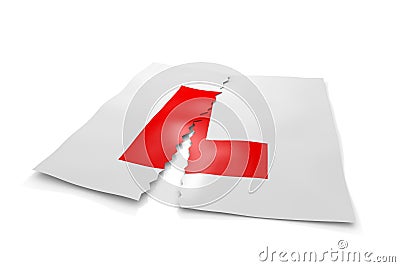 Ripped Up L Plates Royalty Free Stock Images - Image: 21447809