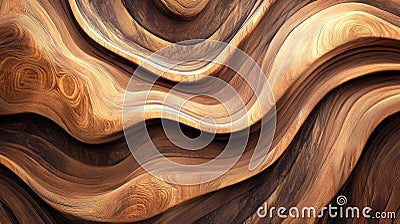 Rippled Wood Grain Patterns With Smooth Organic Curves And Textures ...