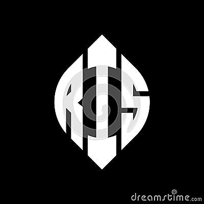 RIS Circle Letter Logo Design With Circle And Ellipse Shape. RIS ...