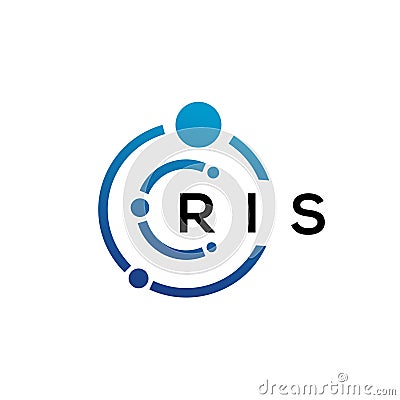 RIS Letter Technology Logo Design On White Background. RIS Creative ...