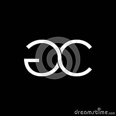 Simple Typography Cg Circle Vector Logo | CartoonDealer.com #239905551