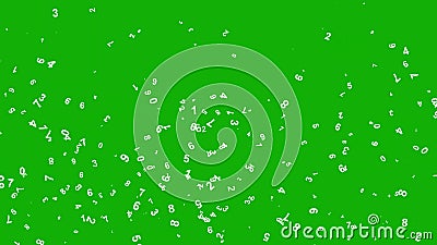 Rising Digital Numbers Motion Graphics with Green Screen Background ...