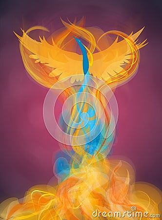 Rising Phoenix Illustration Stock Photo - Image: 19589260
