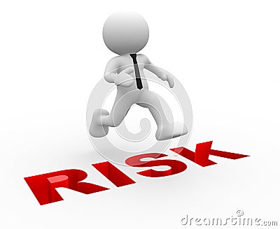 3d man risk jump stock illustration. Illustration of burden - 25559584