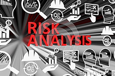 RISK ANALISYS Concept Blurred Background Stock Illustration ...