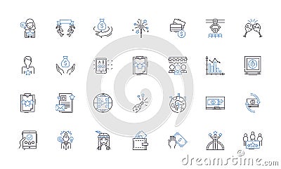 Risk Assessment Line Icons Collection. Vulnerability, Hazard, Exposure ...