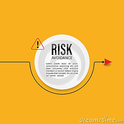 Risk Avoidance Concept With Paper Plane Symbol Isolated With Yellow ...