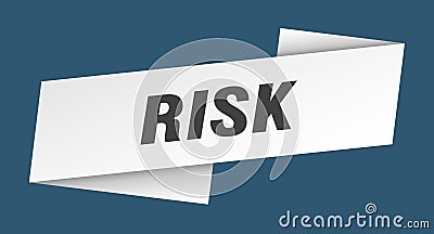 Risk Banner Template. Risk Ribbon Label. Vector Illustration ...