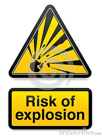 Risk Of Explosion EPS Stock Image - Image: 16023031