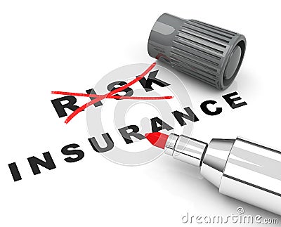 3d insurance over risk stock illustration. Illustration of liability ...