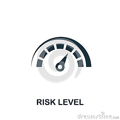 Risk Level Icon. Simple Creative Element. Filled Monochrome Risk Level ...