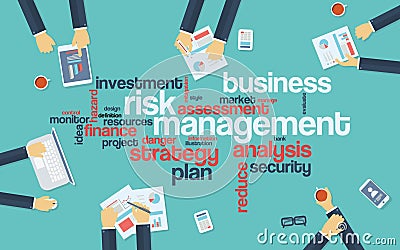 Risk Management Infographics Poster With Stock Vector - Image: 54797911