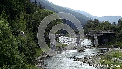 River Flows Over Rocks in this Beautiful Scene in the Carpathian ...
