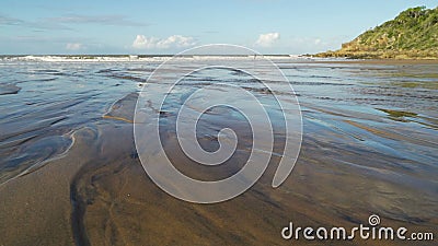 River Merging with the Sea in Agnes Water in Australia Stock Footage ...
