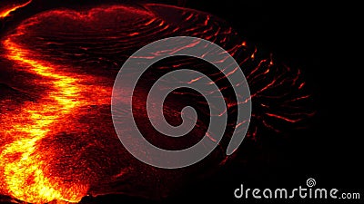 A River of Red-hot Lava from an Exploding Volcano Stock Footage - Video ...