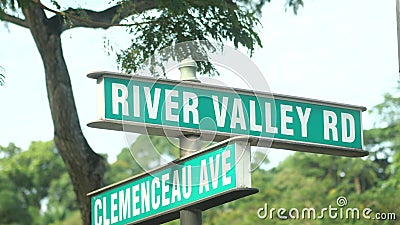 River Valley Road Sign Close Up Stock Video - Video of sing, wealth ...