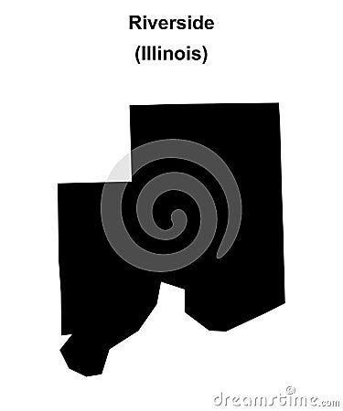 Riverside Outline Map Cartoon Vector | CartoonDealer.com #387247993